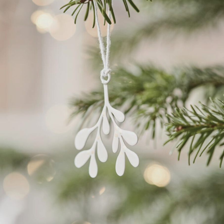 Mistletoe Decoration | White – Yule