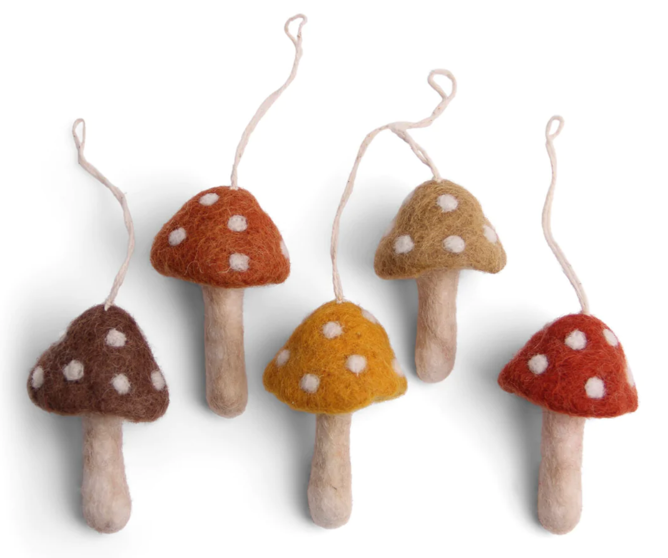 Felt Mushrooms | 5pk | Gry & Sif – Yule